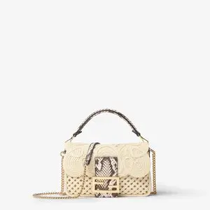 Fendi Baguette® Mini Ribbon Bag With Doily Embroidery